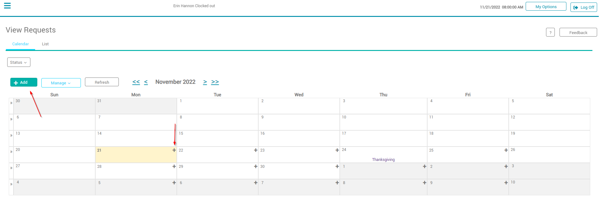 Request Time Off (Time & Labor) – Xenium HR