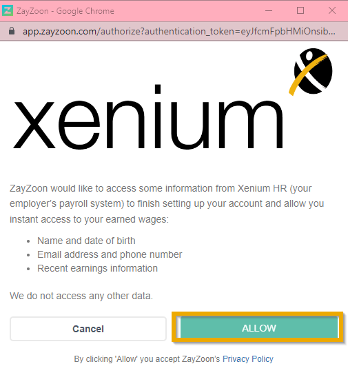 How to Sign Up for ZayZoon (Earned Wage Access) – Xenium HR