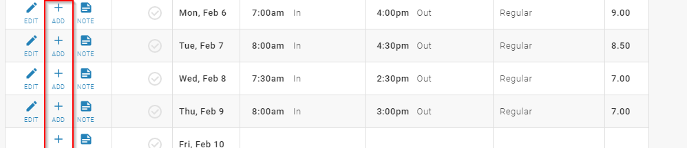 Add or Edit Time on your Time Card – Xenium HR