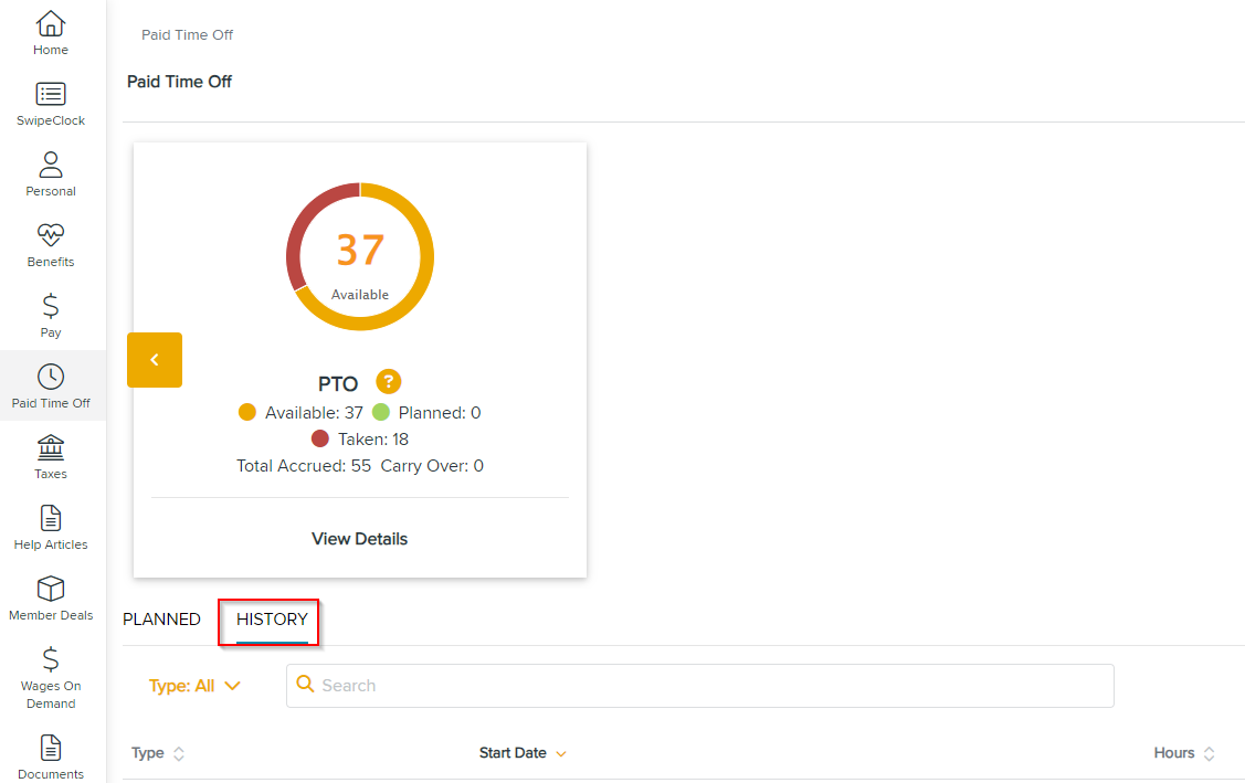 View Time Off Balances – Xenium HR
