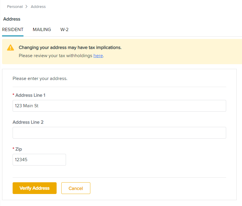 Update Your Address – Xenium HR