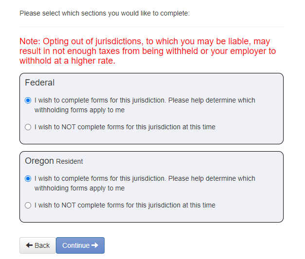 Update Tax Withholding Information – Xenium HR