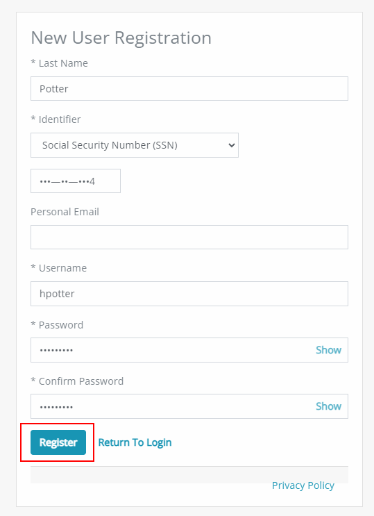 Register for an Employee Portal Account – Xenium HR