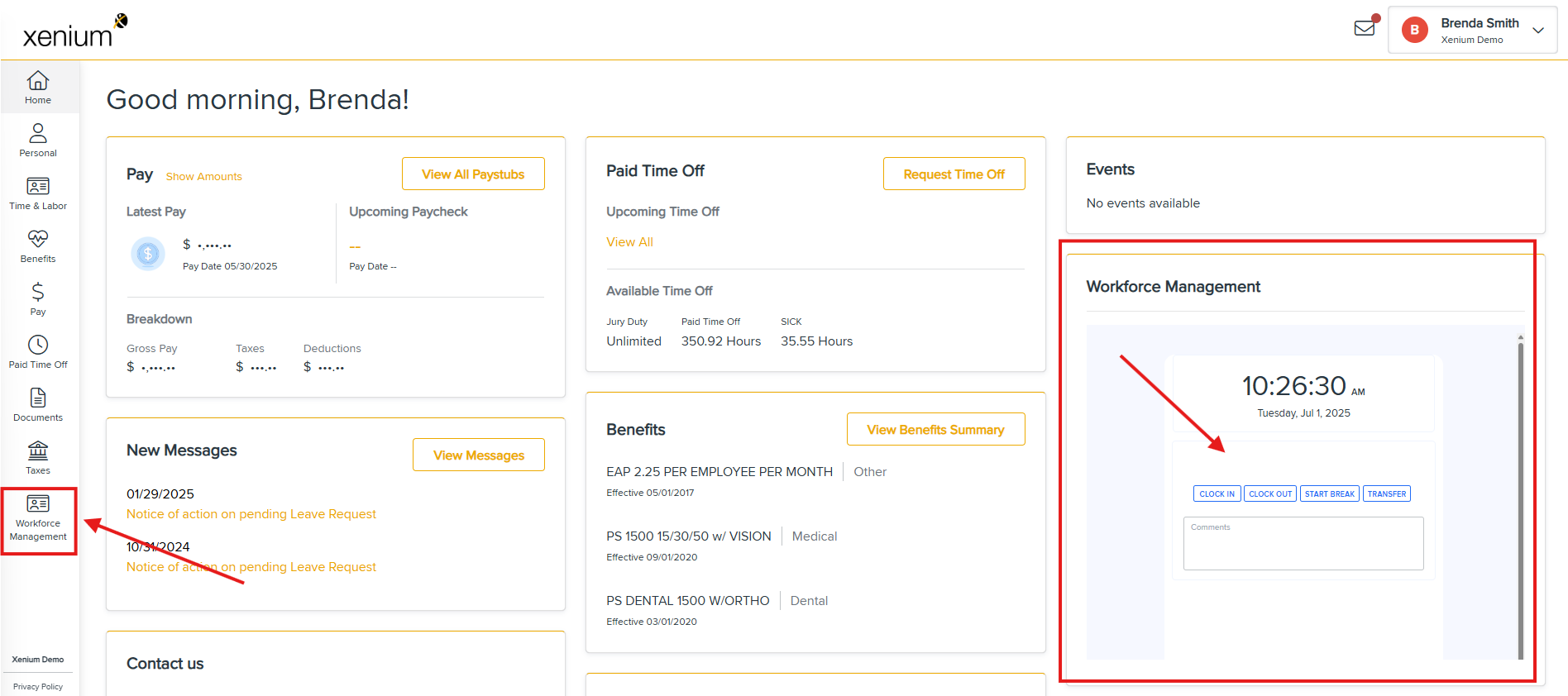 Clock In and Clock Out – Xenium HR
