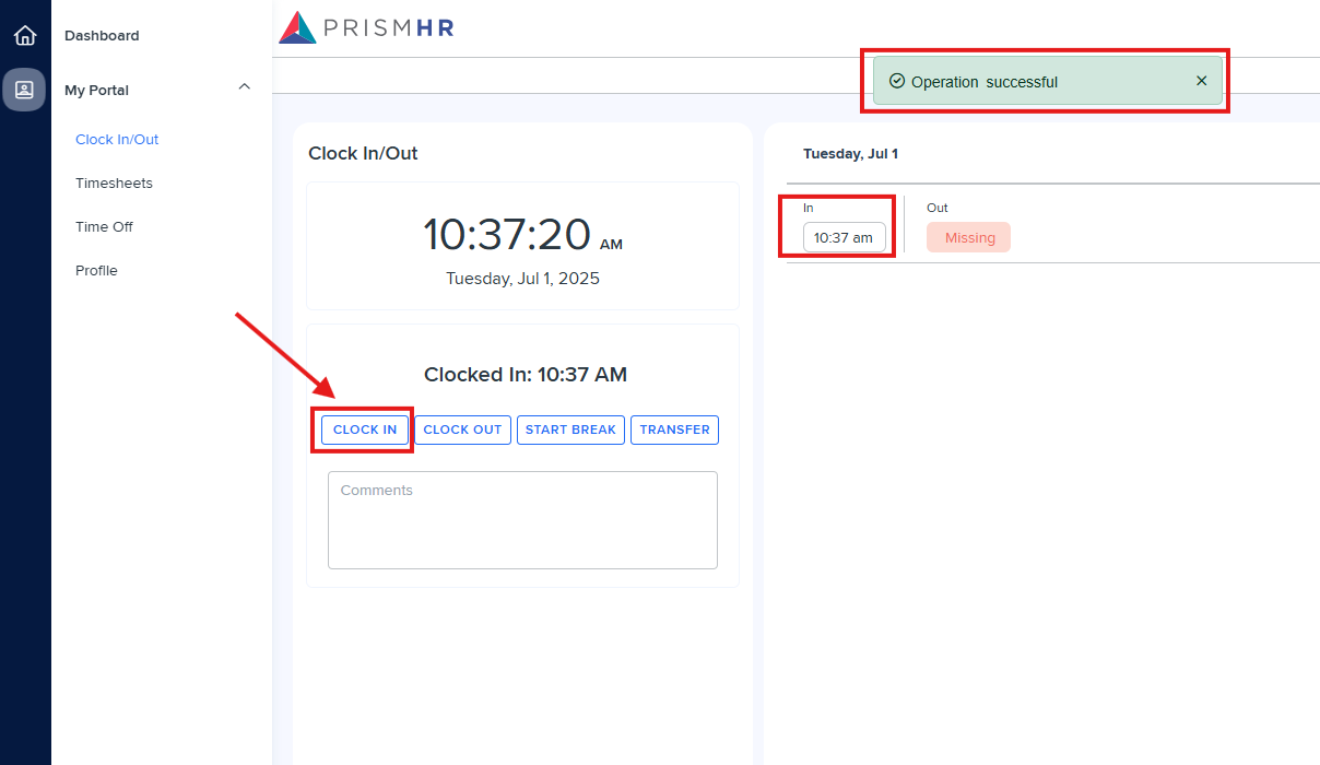 Clock In and Clock Out – Xenium HR