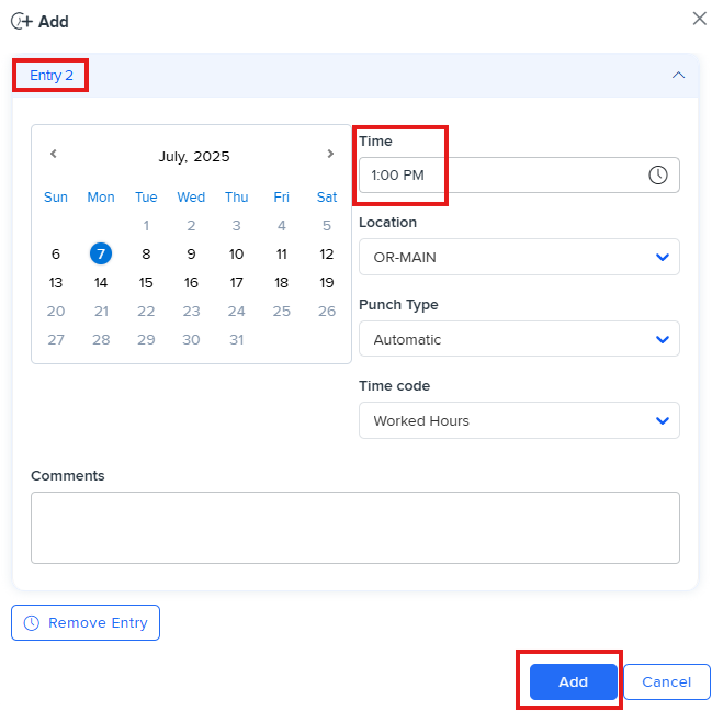 Employee Timesheet Management – Xenium HR