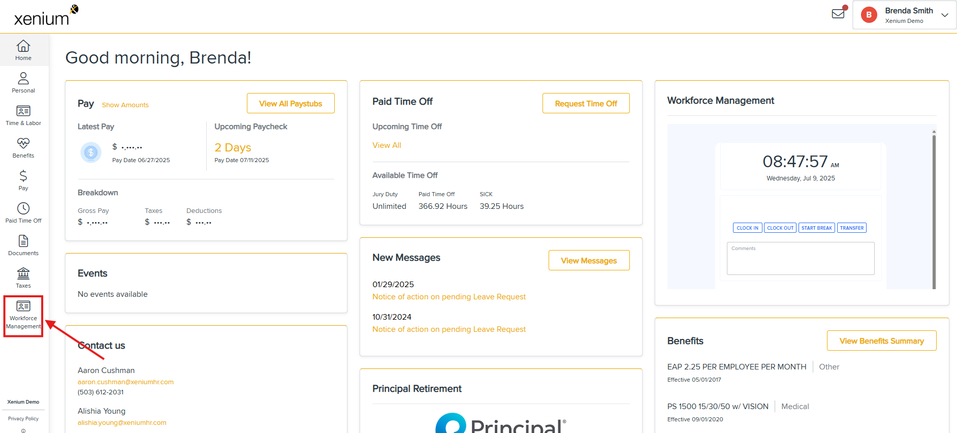 Login to Workforce Management (Employee) – Xenium HR